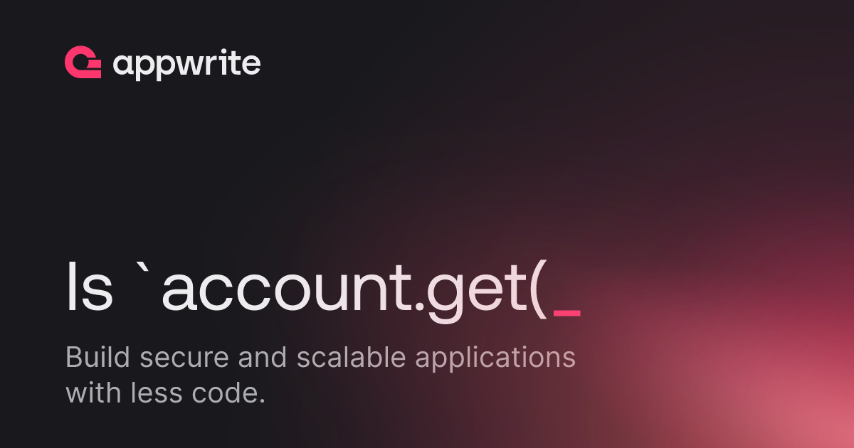 Is `accountget` Not Working In Appwrite Cloud Functions Threads Appwrite